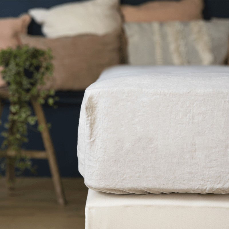 Drap housse en lin - Cosme